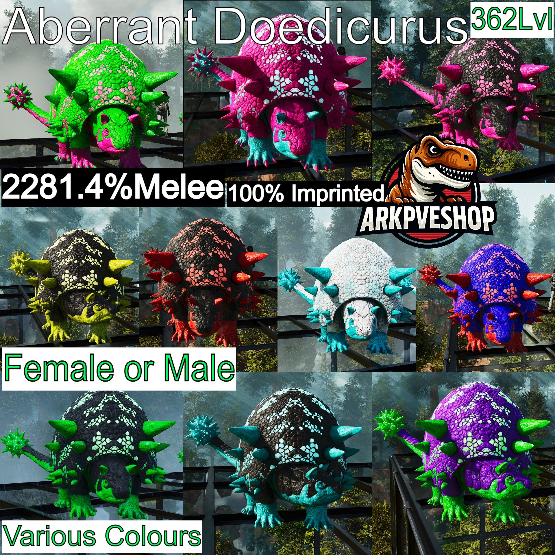 Aberrant Doedicurus 2281.4%Melee Top – My Ark Ascended