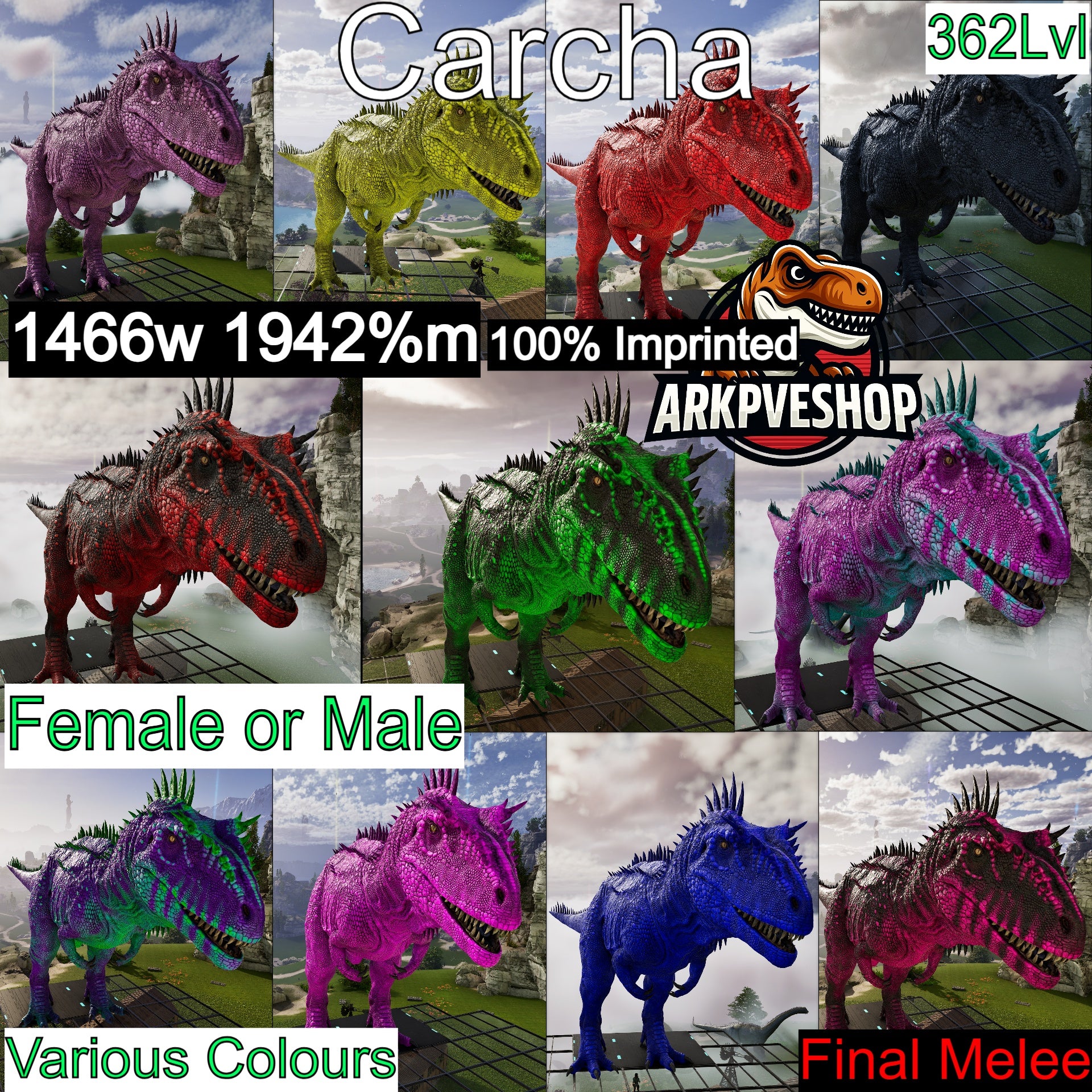 Carcharodontosaurus Carcha 1942%melee Imprinted – My Ark Ascended