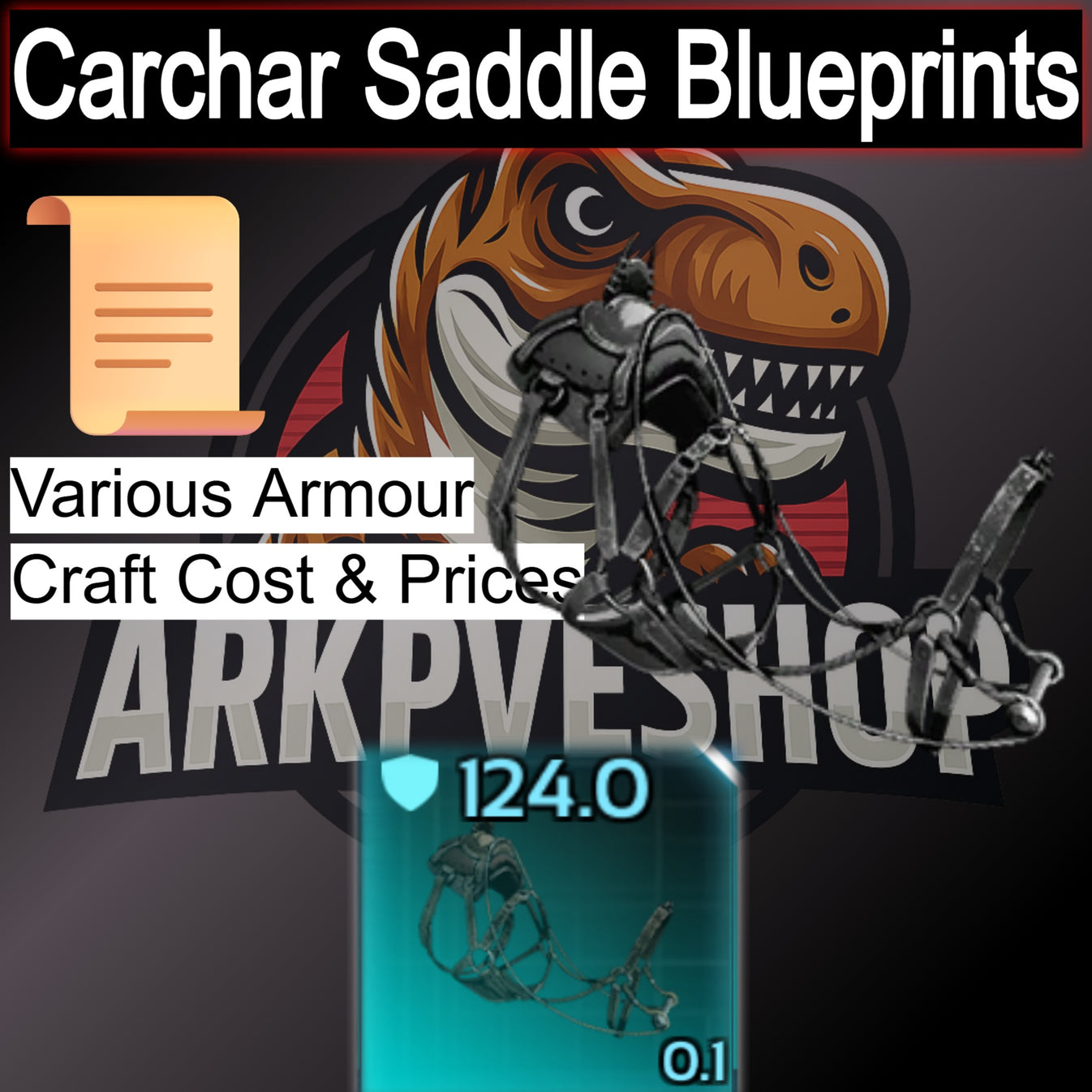 Carcharodontosaurus Carchar Saddle Blueprint – My Ark Ascended