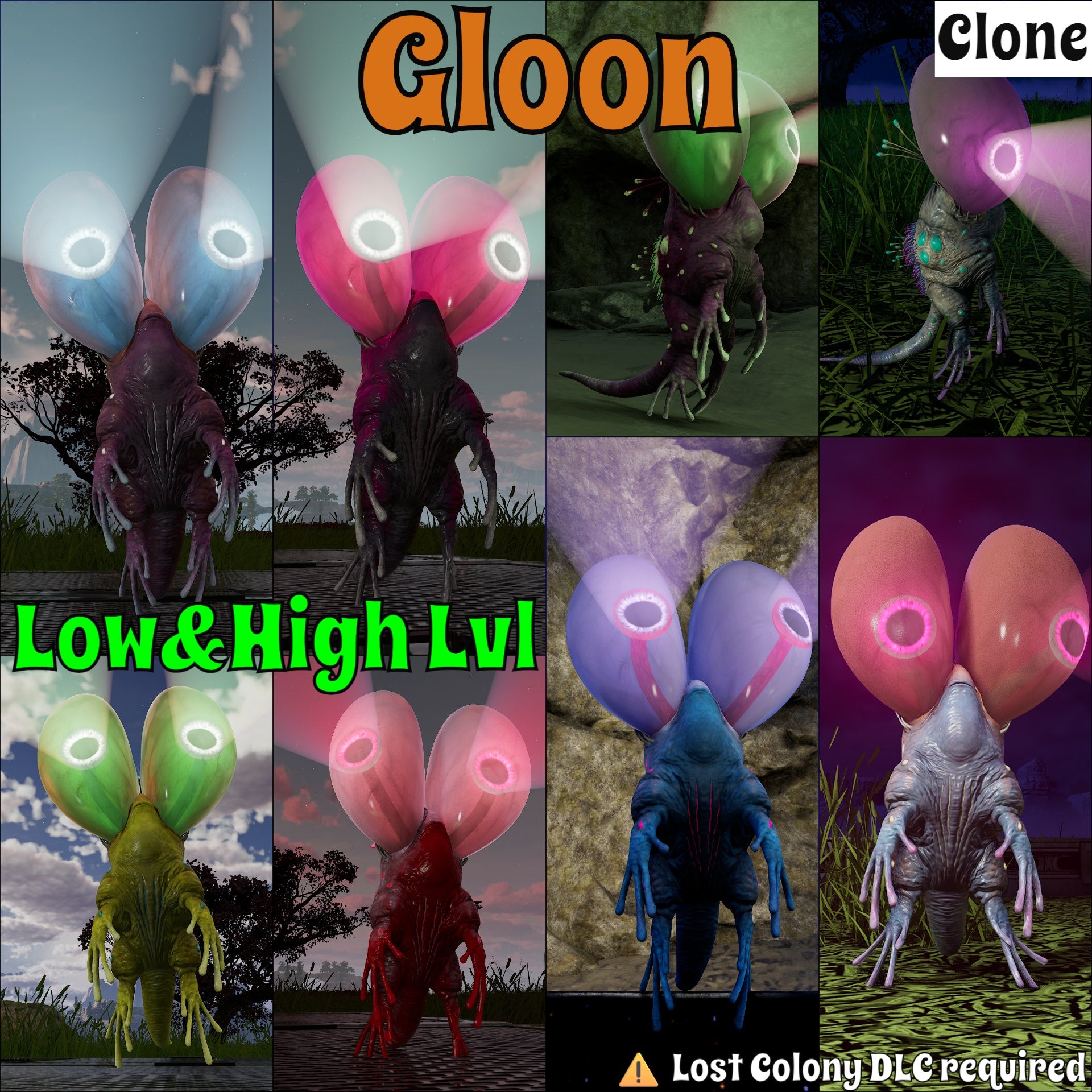 Gloon High&Low Lvls Clone – My Ark Ascended