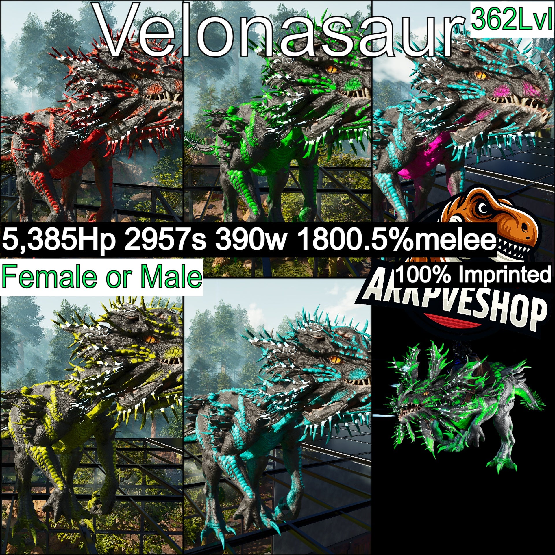 Velonasaur 1800%melee Imprinted – My Ark Ascended